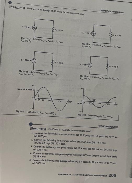 Solved Sec. 15-3 For Figs. 15-13 through 15-18, solve for | Chegg.com