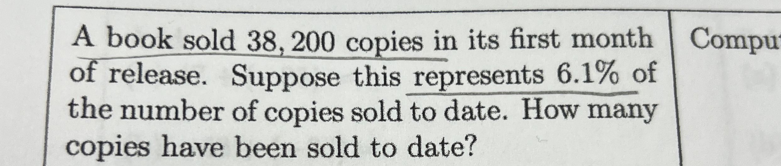 Solved A book sold 38,200 ﻿copies in its first monthof | Chegg.com
