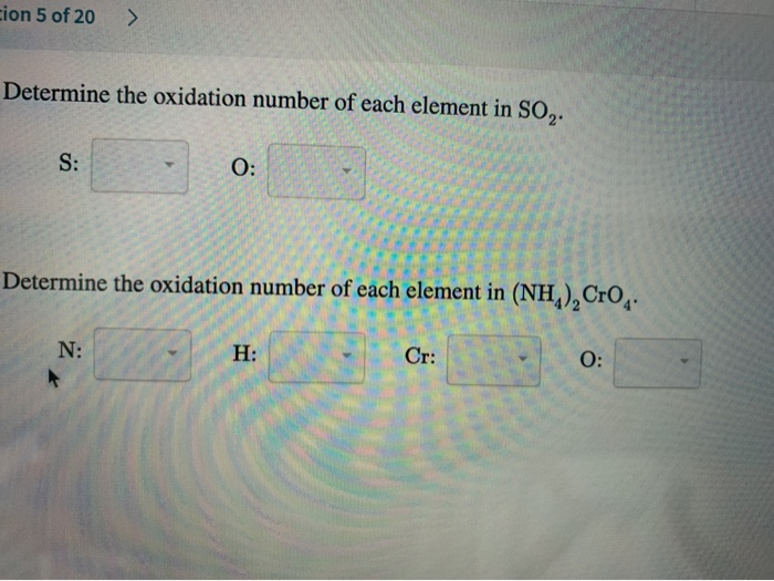 Solved: Determine The Oxidation Number (oxidation State) O... | Chegg.com