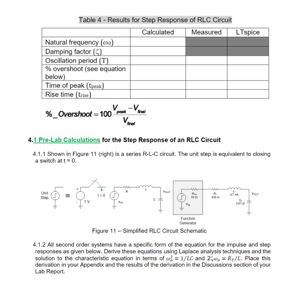 Solved Please fill out the calculated values section for | Chegg.com