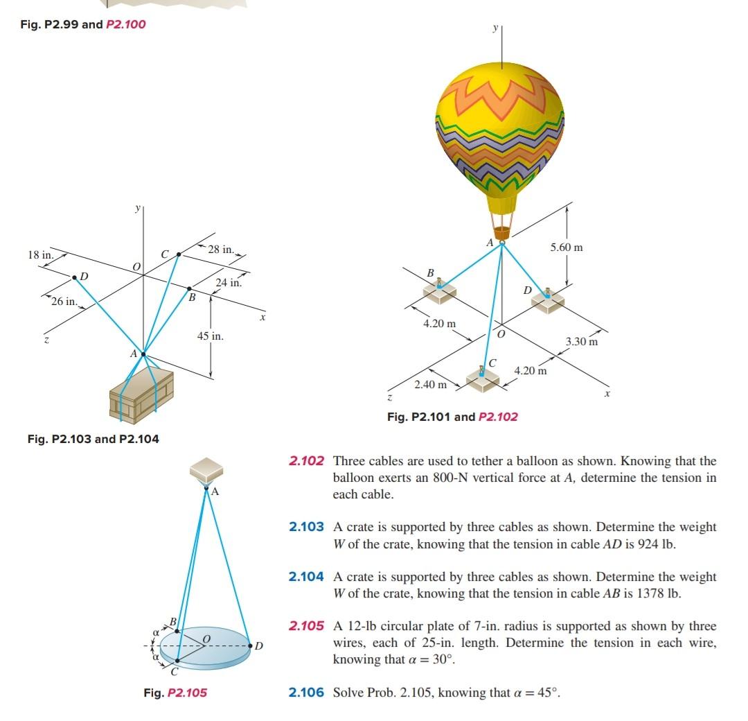 Solved Fig. P2.99 and P2.100 y 28 in. 5.60 m 18 in. с O D B | Chegg.com