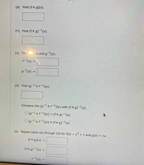 Solved Consider the functions f(x) = 8x and g(x) = x +7 | Chegg.com