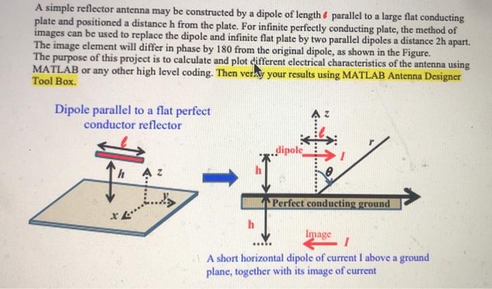 A simple reflector antenna may be constructed by a | Chegg.com