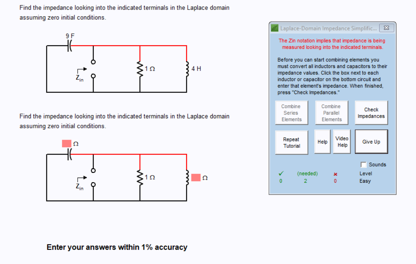 Solved Find the impedance looking into the indicated | Chegg.com