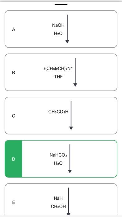 Solved Choose the reaction conditions to complete the | Chegg.com