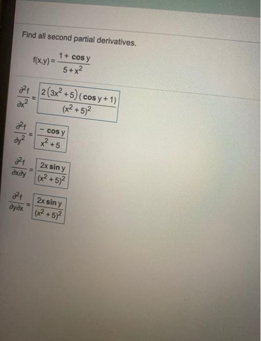 Solved For the function f(x,y) = x® e 8xy, find fx and fy. | Chegg.com
