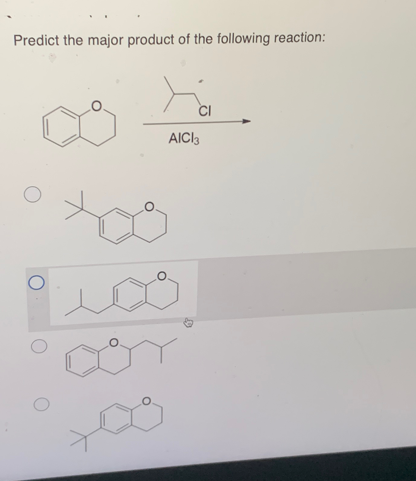Solved Predict the major product of the following reaction: | Chegg.com