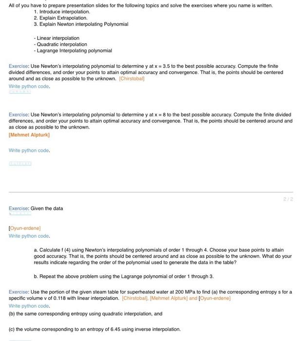 Solved Exercise: Use Newton's interpolating polynomial to | Chegg.com
