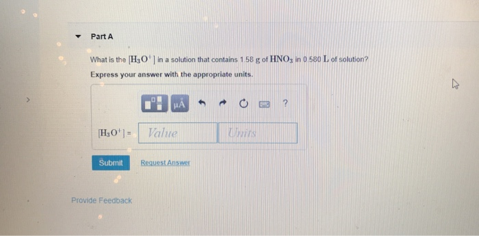 Solved Part A What is the H2O in a solution that contains | Chegg.com