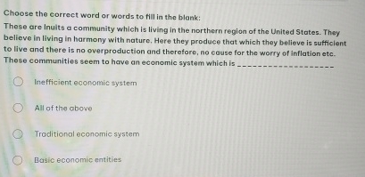 Solved Choose the correct word or words to fill in the | Chegg.com