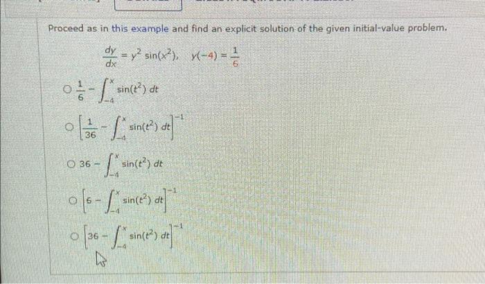 Solved Proceed as in this example and find an explicit | Chegg.com