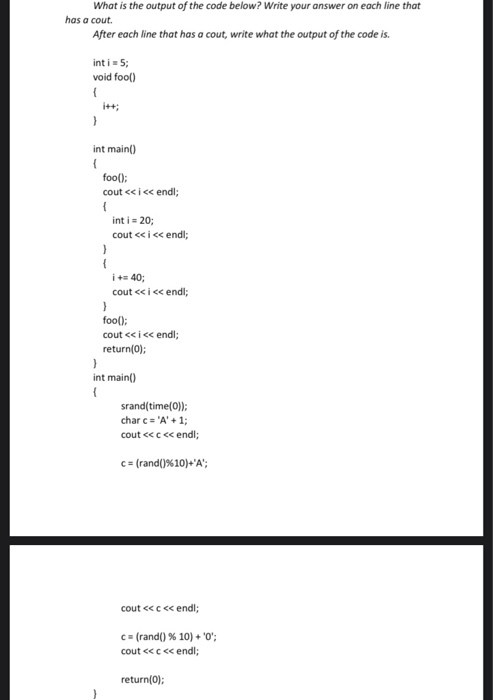 Solved What is the output of the code below? Write your | Chegg.com