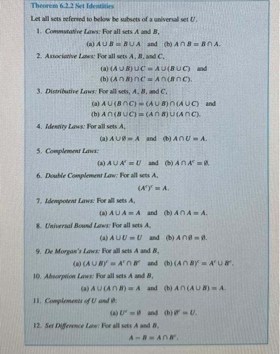 Solved Use Theorem 6.2.2 and state the law used to solve the | Chegg.com