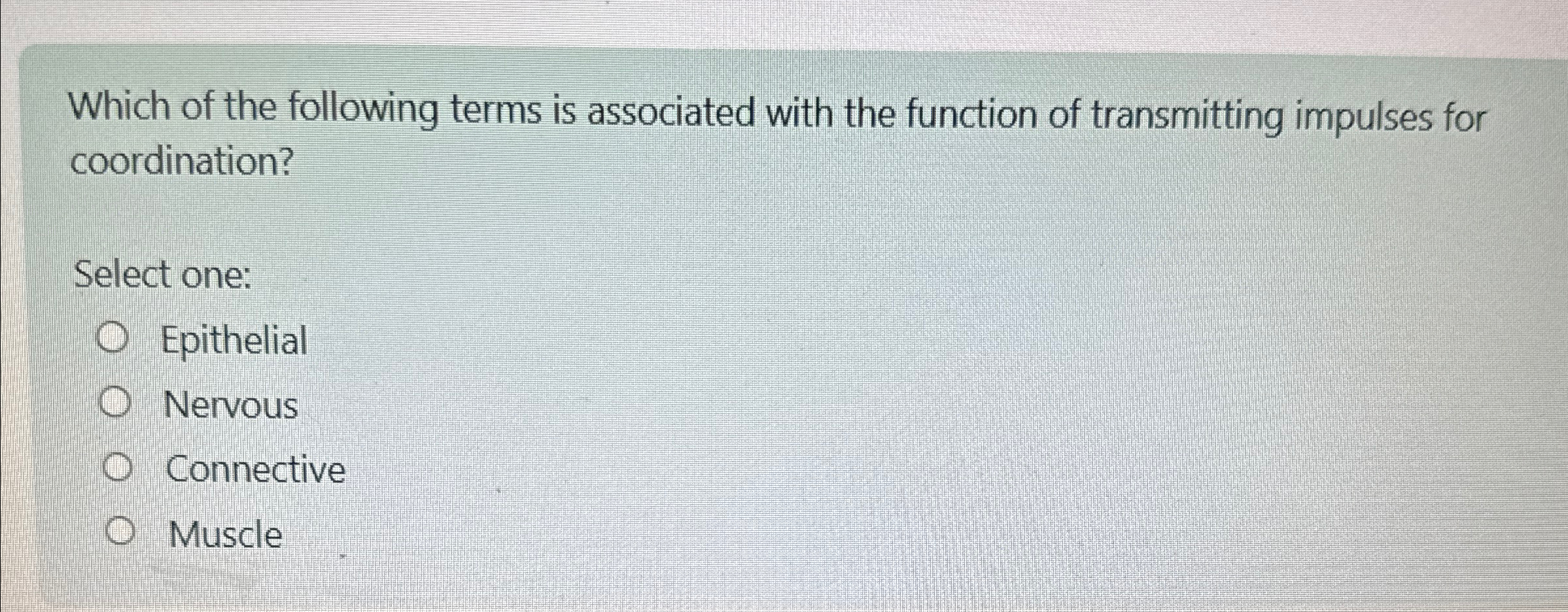 Solved Which of the following terms is associated with the | Chegg.com