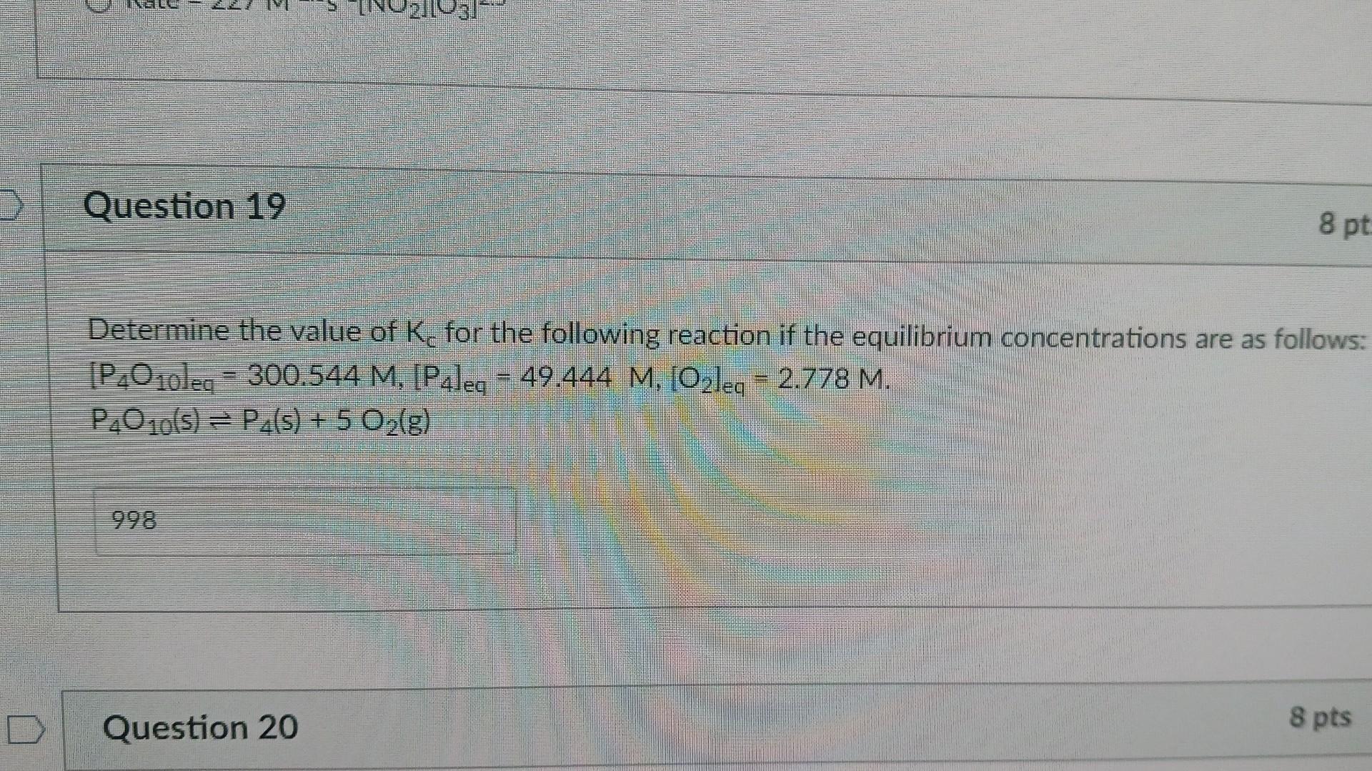 Solved Determine the value of Kc for the following reaction | Chegg.com