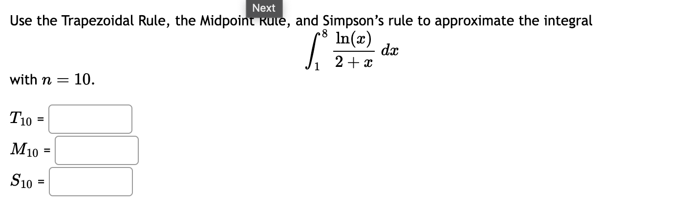 Solved Use the Trapezoidal Rule, the Midpoint Rule, and | Chegg.com