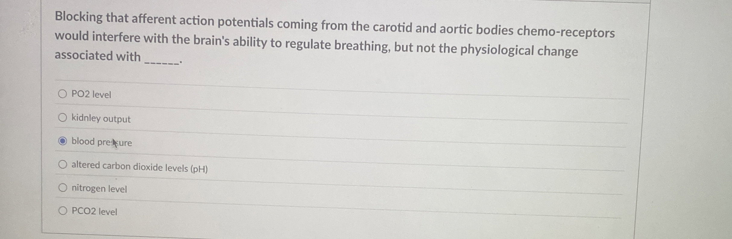 Solved Blocking that afferent action potentials coming from | Chegg.com