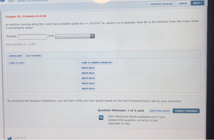 Solved Her System PRINTER VERSION 4 BACK NEXT Chapter 02, | Chegg.com