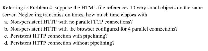 Solved Referring to Problem 4, suppose the HTML file | Chegg.com