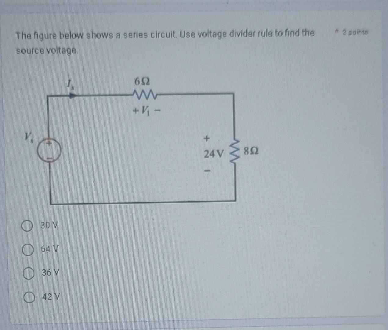 Solved The figure below shows a series circuit. Use voltage | Chegg.com