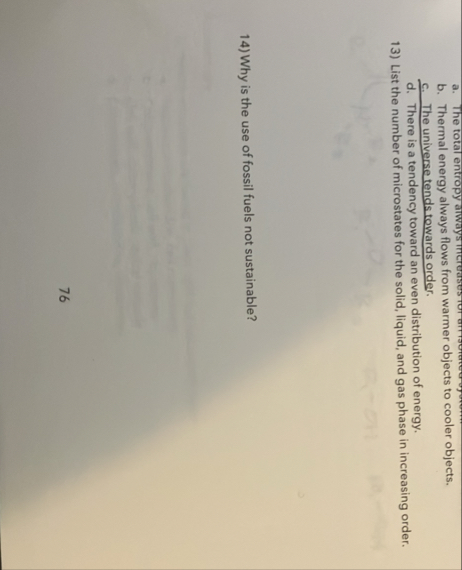 Solved a. ﻿The total entropy always increasesb. ﻿Thermal | Chegg.com