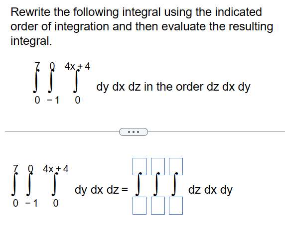 Solved Rewrite the following integral using the | Chegg.com