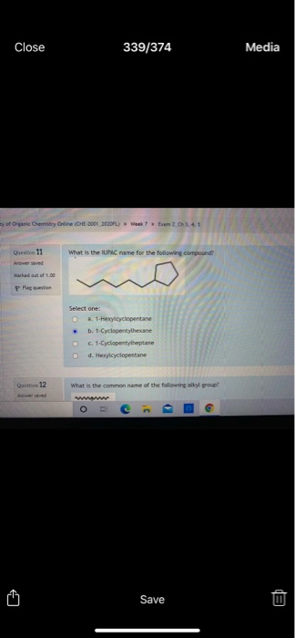 Solved Close 339/374 Media of Organic Chemistry Online | Chegg.com