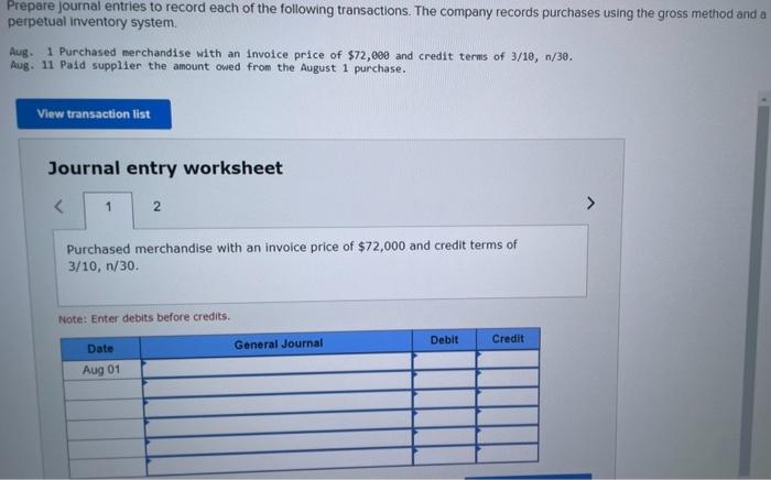 Solved Prepare journal entries to record each of the | Chegg.com