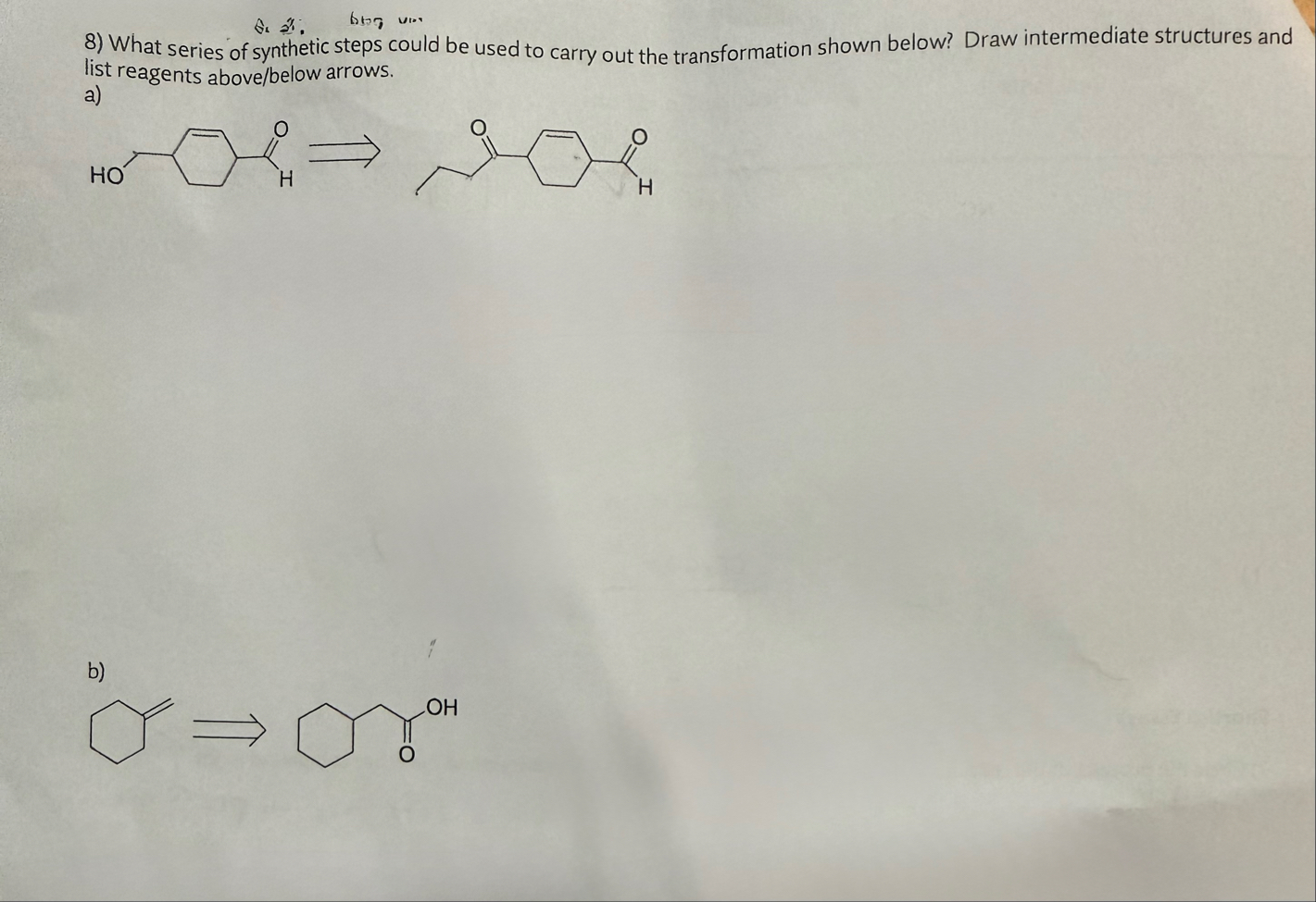 Solved What series of synthetic steps could be used to carry | Chegg.com