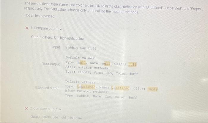 Solved In the class defiaition, initialize the private | Chegg.com