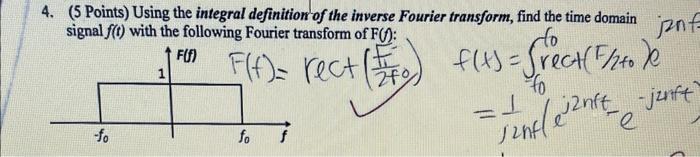 Solved 4. (5 Points) Using the integral definition of the | Chegg.com