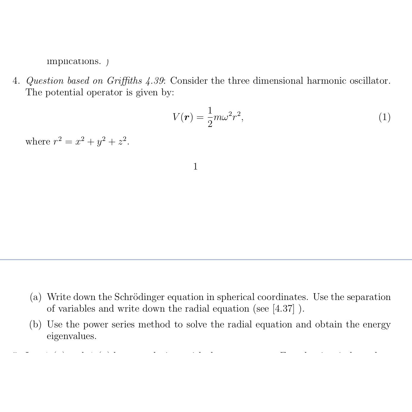 Solved impilcations. )4. ﻿Question based on Griffiths 4.39: | Chegg.com