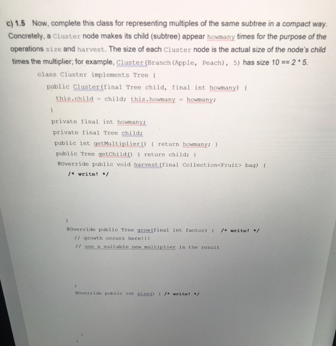 Solved In this test, we will look at a data structure for | Chegg.com
