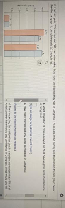 Solved In a certain year, 705 women and 581 men were asked | Chegg.com