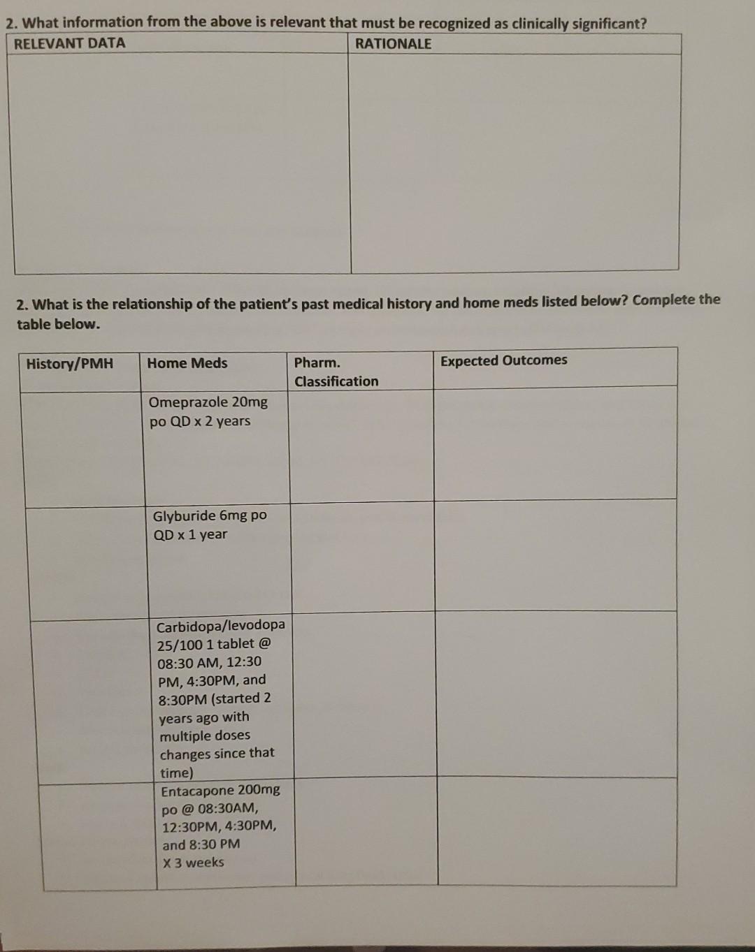 Solved History of Present Problem J.D. is a 68 yo man who | Chegg.com