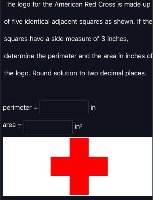 The logo for the American Red Cross is made up of | Chegg.com