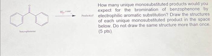 Solved How many unique monosubstituted products would you | Chegg.com