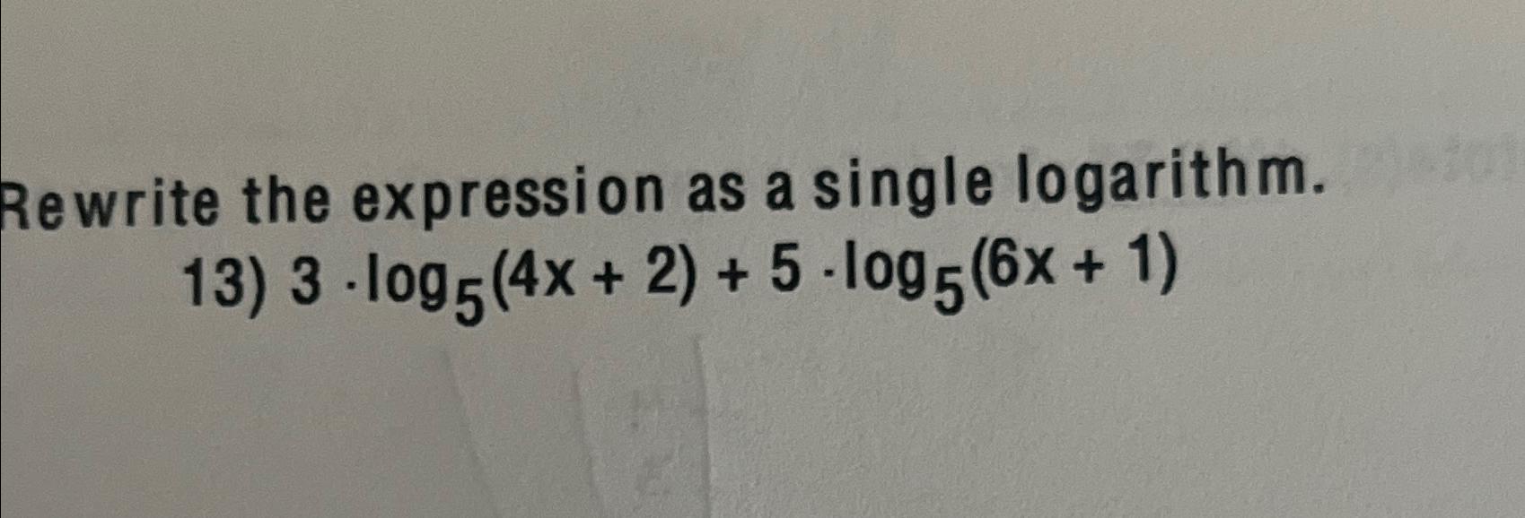 Solved Rewrite the expression as a single | Chegg.com