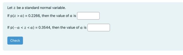 Solved Let z be a standard normal variable. If | Chegg.com