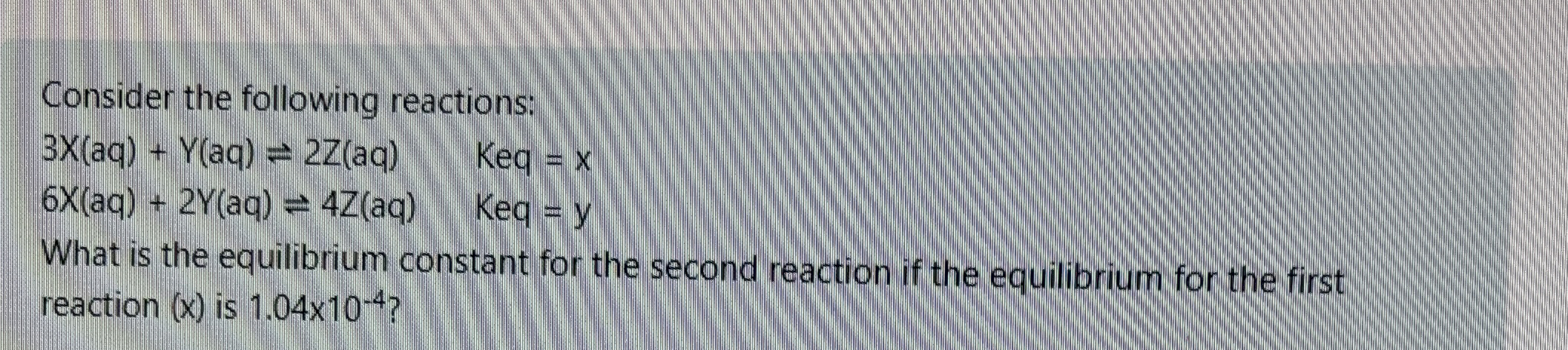Solved Consider the following | Chegg.com