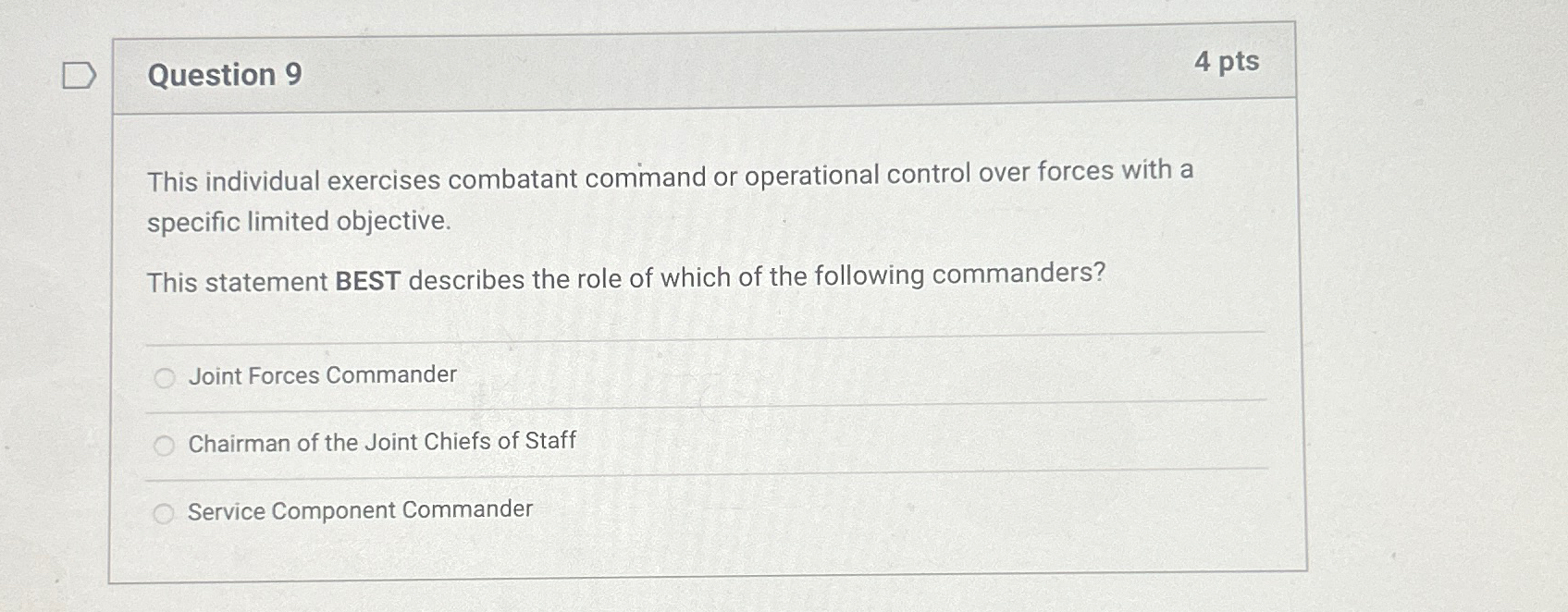 Solved Question 94 ptsThis individual exercises combatant | Chegg.com Solved Question 94 ptsThis individual exercises combatant | Chegg.com