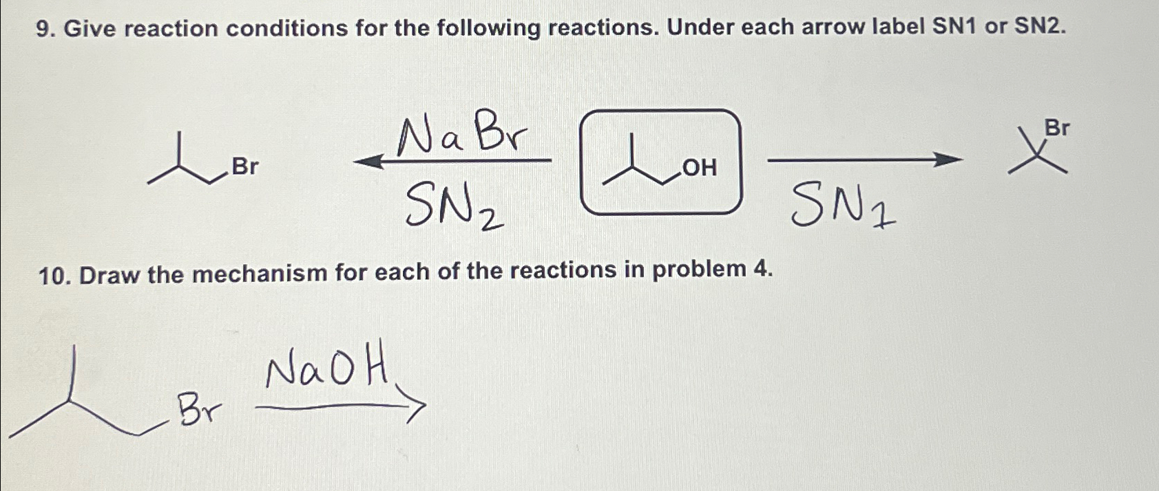 Solved Give reaction conditions for the following reactions. | Chegg.com