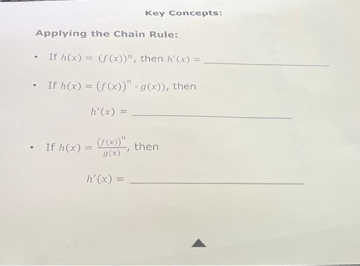 Solved Applying the Chain Rule: - If h(x)=(f(x))n, then | Chegg.com