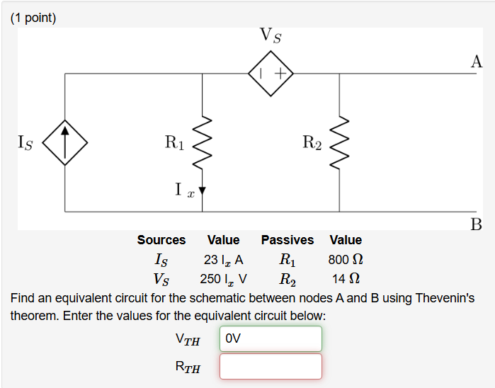 Solved Find an ﻿equivalent circuit for the schematic between | Chegg.com