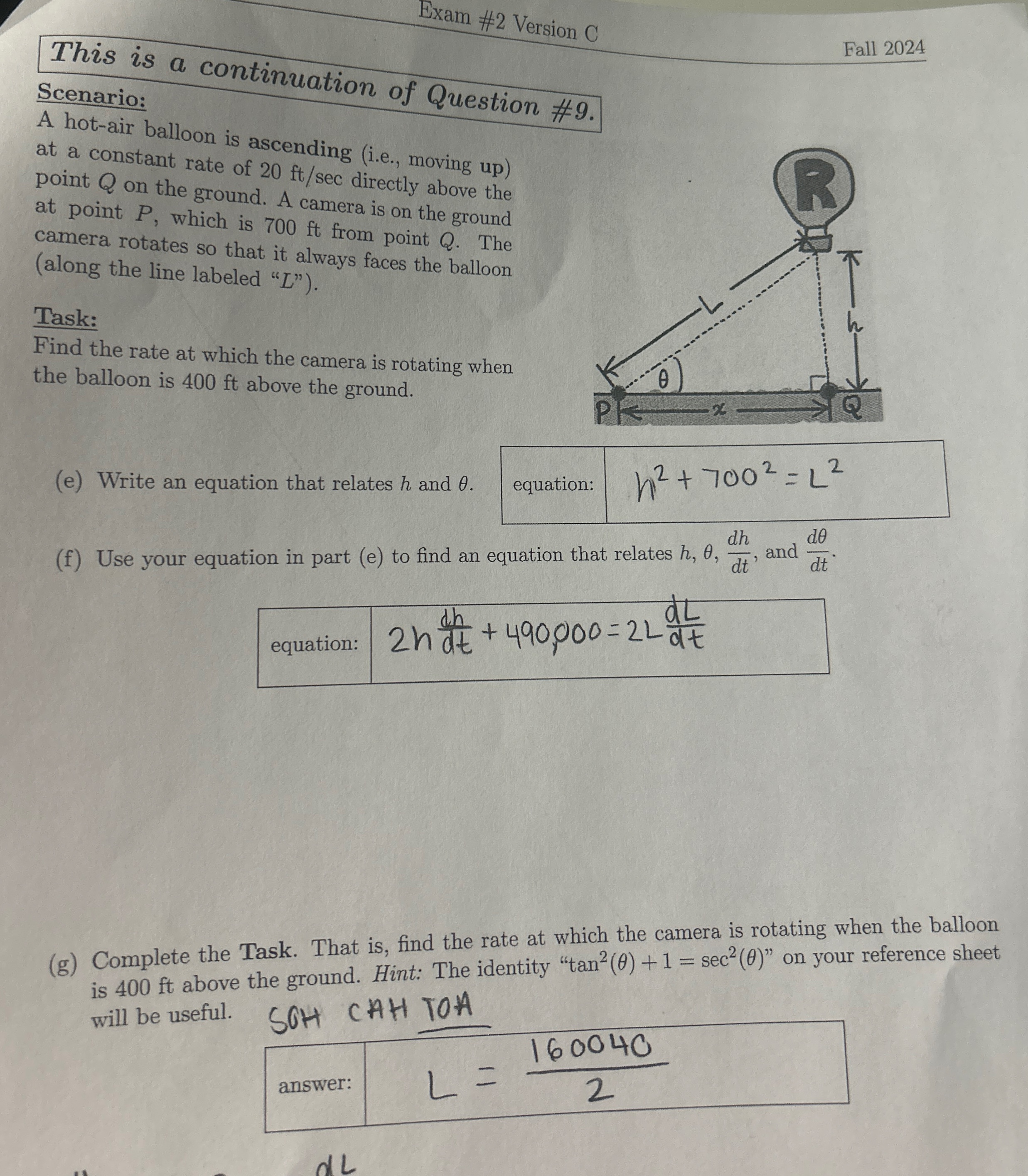 Solved Exam #2 ﻿Version CThis is a continuation of Question | Chegg.com