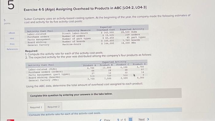 Solved LS 5 5 points eBook Hint Print References Exercise | Chegg.com
