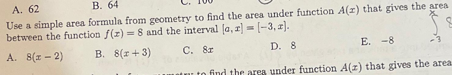 Solved Use a simple area formula from geometry to find the | Chegg.com