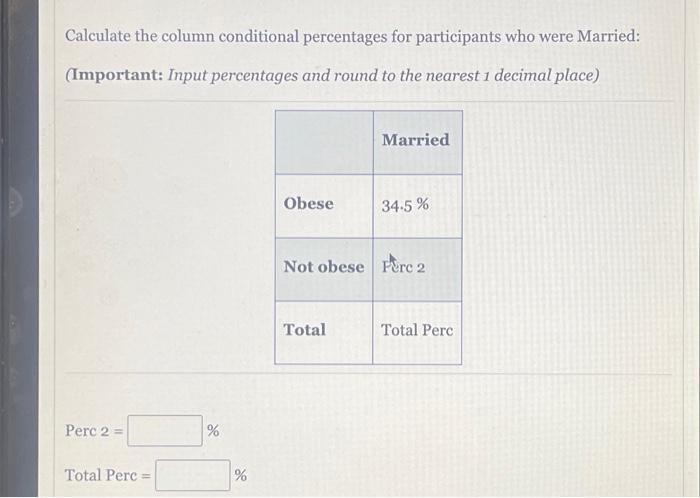 Solved Calculate the column conditional percentages for | Chegg.com