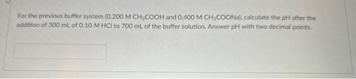 Solved What is the pH of a solution containing | Chegg.com