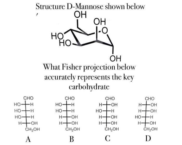 Solved Structure D-Mannose shown below What Fisher | Chegg.com